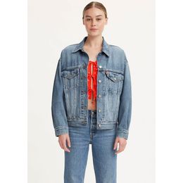 Levi's Jeansjacke LEVI'S "90S TRUCKER", Damen, Gr. XS (34), turning heads, Denim/Jeans, Obermaterial: 100% Baumwolle, unifarben, figurumspielend h&uuml;ftlang, Manschette, Jacken Jeansjacke, mit Umlegekragen