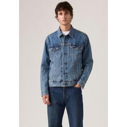 Levi's Jeansjacke LEVI'S "VINTAGE FIT TRUCKER JKT", Herren, Gr. M, washed away t, Denim/Jeans, Obermaterial: 100% Baumwolle, h&uuml;ftlang, Rundhals, 1-Knopf-Manschette, Jacken Jeansjacke, mit Knopfleiste