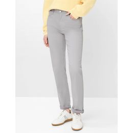 5-Pocket-Hose Brax "Style MARY", Damen, Gr. 38K (19), Kurzgr&ouml;&szlig;en, hellgrau, Web, 78% Baumwolle, 18% Lyocell, 4% Elasthan, Hosen 5-Pocket-Hose