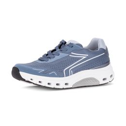 Plateausneaker ROLLINGSOFT, Damen, Gr. 38, jeansfarben, Textil, Schuhe Plateausneaker, Freizeitschuh, Halbschuh, Schn&uuml;rer mit Reflektor-Bes&auml;tzen, G-Weite