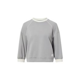 Marc Cain Sweatshirt Damen Gr&ouml;&szlig;e L grau / wei&szlig;