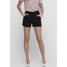 Jacqueline de Yong Shorts JDY "JDYGEGGO SHORTS JRS NOOS", Damen, Gr. S (36), N-Gr, schwarz (schwarz detail:schwarz button), Jersey, Obermaterial: 95% Polyester, 5% Elasthan, unifarben, regular fit kurz, Hosen Shorts