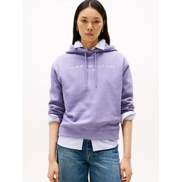 Kapuzensweatshirt Tommy Hilfiger "MDRN REG CORP LOGO HOODIE", Damen, Gr. XXXL(46), lavender ash, Sweatware, Obermaterial: 63% Baumwolle, 37% Polyester, unifarben, regular fit h&uuml;ftlang, B&uuml;ndchen, Sweatshirts, mit gesticktem Logo-Schriftzug