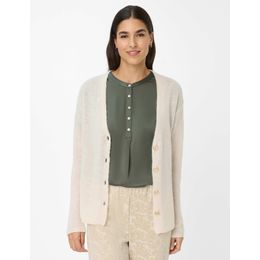 Cardigan Brax "Style Strickjacke", Damen, Gr. 34, beige, Strick, 44% Polyamid, 28% Alpaka, 28% Wolle, V-Ausschnitt, Strickjacken