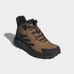 Wanderschuh adidas terrex "TERREX ANYLANDER MID RAIN.RDY", Herren, Gr. 41, cardboard, core schwarz, shadow olive, Textil, Schuhe Wanderschuh, wasserdicht, Topseller
