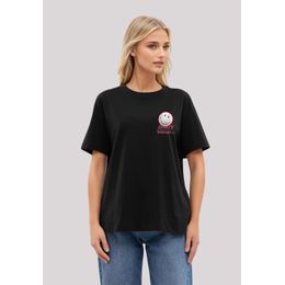 T-Shirt F4NT4STIC "Smiley Originals The Happy Collective Streetwear", Damen, Gr. S, off schwarz, Obermaterial: 100% Baumwolle, oversize, Rundhals, ohne B&uuml;ndchen, Shirts T-Shirt, Premium Qualit&auml;t