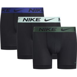NIKE UNDERWEAR Herren Boxer "BOXER BRIEF 3PK", Gr. Mblk mint foam, deep ryal blau, fir wb, Jersey, Obermaterial: 92% Polyester, 8% Elasthan,