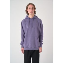 Kapuzensweatshirt Cleptomanicx "Ligull", Herren, Gr. M, lila (dunkellila), 100% Baumwolle, meliert, normal, ohne Ausschnitt, Sweatshirts, mit lockerem Schnitt