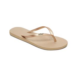 Sandale Roxy "Viva Iv", Damen, Gr. 8,5(39), gold (metallic gold), Obermaterial:Obermaterial: 98% Synthetik / 2% Metall, Futter: 100% Synthetik, Laufsohle: 100% gesch&auml;umtes Gummi;, Schuhe Sandale