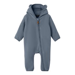 Overall name it "NBNMEEKO SUIT SOLID", M&auml;dchen, Gr. 50/56, N-Gr, flint stone, Fleece, Obermaterial: 100% Polyester, unifarben, regular fit, Overalls Overall
