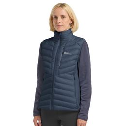 Funktionsweste Jack Wolfskin "ROUTEBURN PRO INS VEST W", Damen, Gr. L (42/44), midnightsky, Obermaterial: 100% Polyester; Futter: 100% Polyester; F&uuml;llung: 100% Polyester, Westen Funktionsweste