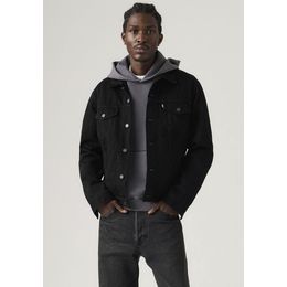 Levi's Jeansjacke LEVI'S "VINTAGE FIT TRUCKER JKT", Herren, Gr. XXL, berk night t, Denim/Jeans, Obermaterial: 100% Baumwolle, unifarben, h&uuml;ftlang, Rundhals, 1-Knopf-Manschette, Jacken Jeansjacke, mit Knopfleiste