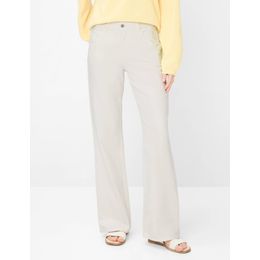 5-Pocket-Jeans Brax "Style MAINE", Damen, Gr. 36K18, Kurzgr&ouml;&szlig;en, sanftes wei&szlig;, Denim/Jeans, 92% Baumwolle, 8% Elastomultiester, Jeans 5-Pocket-Jeans