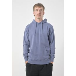 Kapuzensweatshirt Cleptomanicx "Ligull", Herren, Gr. XL, blau (blau, meliert), 100% Baumwolle, meliert, normal, ohne Ausschnitt, Sweatshirts, mit lockerem Schnitt