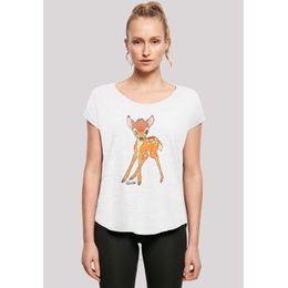 T-Shirt F4NT4STIC "Disney Bambi Classic", Damen, Gr. S, wei&szlig;, Obermaterial: 100% Baumwolle, regular fit, Rundhals, ohne B&uuml;ndchen, Shirts T-Shirt, Premium Qualit&auml;t