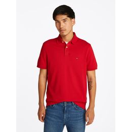 Poloshirt Tommy Hilfiger "1985 REGULAR POLO", Herren, Gr. XL, rot (medium rot), Piqu&eacute;, Obermaterial: 96% Baumwolle, 4% Elasthan, Basic, normal, Shirts, aus hochwertiger Baumwoll-Piqu&eacute;-Qualit&auml;t