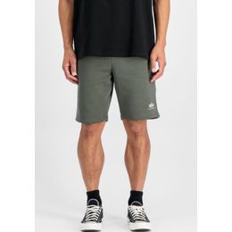 Shorts Alpha Industries "Basic Short SL II", Herren, Gr. L, N-Gr, gr&uuml;n (schwarz olive), Web, Obermaterial: 80% Baumwolle, 20% Polyester, bedruckt, regular fit kniefrei, Hosen Shorts