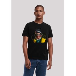 T-Shirt F4NT4STIC "TV Times Elton John At The Piano 1977", Herren, Gr. L, schwarz, Obermaterial: 100% Baumwolle, regular fit, Rundhals, ohne B&uuml;ndchen, Shirts T-Shirt, Premium Qualit&auml;t