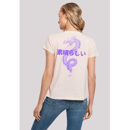 T-Shirt F4NT4STIC "Drache", Damen, Gr. L, pink, Obermaterial: 100% Baumwolle, oversize, Rundhals, ohne B&uuml;ndchen, Shirts T-Shirt, Print