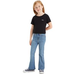 Bootcut-Jeans LEVI'S KIDS "LVG 726 HIGH RISE FLARE JEANS", M&auml;dchen, Gr. 14 (158), N-Gr, blau (clean getaway), Denim/Jeans, Obermaterial: 69% Baumwolle, 28% Polyester, 2% Viskose, 1% Elasthan, bootcut fit, Jeans, for GIRLS
