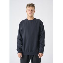 Sweatshirt Cleptomanicx "Ligull", Herren, Gr. XL, schwarz, 100% Baumwolle, meliert, normal, Rundhals, Sweatshirts Sweatshirt, mit kleiner M&ouml;wen-Stickerei