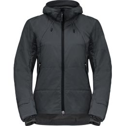 Fahrradjacke Jack Wolfskin "BIKE COMMUTE INS JKT W", Damen, Gr. M (38/40), grau (phantom), Obermaterial: 87% Polyamid, 13% sonstige Fasern. Futter: 100% Polyester. F&uuml;llung: 100% Polyester, Jacken Fahrradjacke