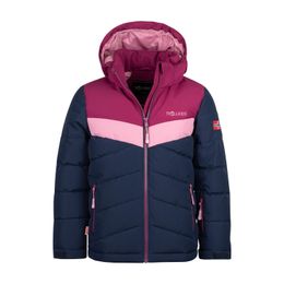 Steppjacke Trollkids "GIRLS GRYLLEFJORD JACKET", Kinder, Gr. 176, blau (navy, plum, mauve), Steppware, Obermaterial: 100% Polyester. Futter: 100% Polyester. Wattierung: 100% Polyester, mit Klettverschluss, Jacken Steppjacke