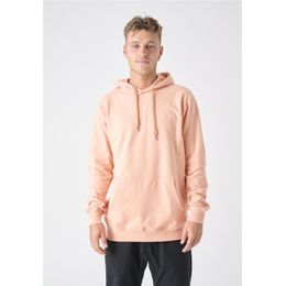 Kapuzensweatshirt Cleptomanicx "Ligull", Herren, Gr. M, orange (lachs), 100% Baumwolle, meliert, normal, ohne Ausschnitt, Sweatshirts, mit lockerem Schnitt