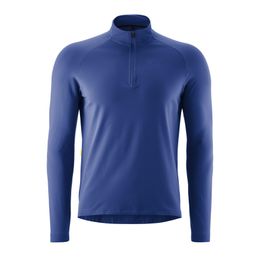Gonso Herren Radtrikot "Essential Jersey Longsleeve M", blau, Gr. XL, 86% Polyester, 14% Elasthan, Trikots, Herren Fahrradtrikot langarm, Midlayer