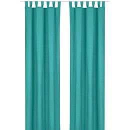 Weckbrodt-Gardinen Vorhang WECKBRODT "Sento" Gr. 1, blau (t&uuml;rkis), B:125cm H:160cm, Baumwolle, Polyester, Gardinen, Baumwolle, blickdicht, matte Struktur, unifarben, Gardine, Store