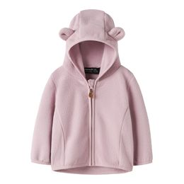 Fleecejacke name it "NBNMEEKO JACKET SOLID", M&auml;dchen, Gr. 86, keepsake lila, Fleece, Obermaterial: 100% Polyester, unifarben, regular fit normal, Jacken Fleecejacke