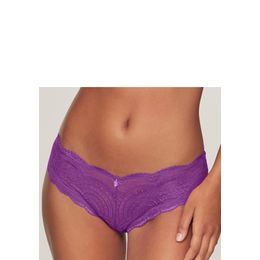 Panty Lascana "Kira", Damen, Gr. 40/42, lila, Spitze, Obermaterial: 88% Polyamid, 12% Elasthan, Unterhosen Panty, mit edler Schn&uuml;rung hinten