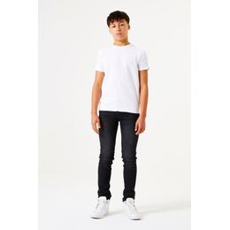 Slim-fit-Jeans Garcia "Tavio", Jungen, Gr. 176, N-Gr, blau (schwarz used), Denim/Jeans, Obermaterial: 99% Baumwolle, 1% Elasthan, slim fit, Jeans Slim-fit-Jeans, for BOYS