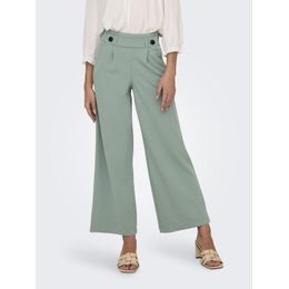 Jacqueline de Yong Jerseyhose JDY "JDYGEGGO NEW LONG PANT JRS NOOS", Damen, Gr. S (36), L&auml;nge 32, gr&uuml;n (chinois gr&uuml;n detail:schwarz buttons), Jersey, Obermaterial: 95% Polyester, 5% Elasthan, unifarben, relaxed fit lang, Hosen Jerseyhose, Materialmix