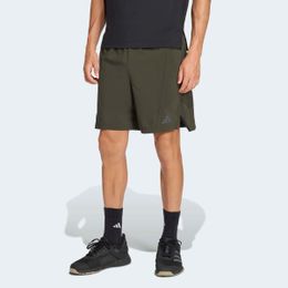 Shorts adidas Performance "DESIGNED FOR TRAINING WORKOUT", Herren, Gr. S, Lang, night cargo, Obermaterial: 87% Polyester, 13% Elasthan, Hosen Shorts