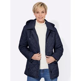 Winterjacke Casual Looks, Damen, Gr. 18, blau (marine), 100% Polyamid, unifarben, Jacken Winterjacke