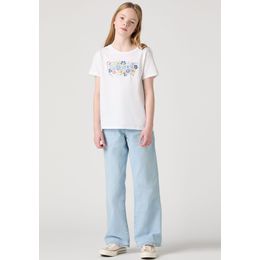 Weite Jeans LEVI'S KIDS "LVG WIDE LEG JEANS", M&auml;dchen, Gr. 12 (152), N-Gr, ojai luxor last stretch, Denim/Jeans, Obermaterial: 99% Baumwolle, 1% Elasthan, Jeans, for GIRLS
