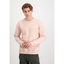 Sweater Alpha Industries "Basic Sweatshirt SL", Herren, Gr. S, orange (pale peach), Obermaterial: 80% Baumwolle, 20% Polyester, regular fit, Sweatshirts Sweater
