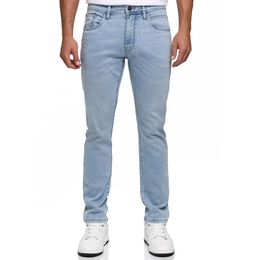 Regular-fit-Jeans INDICODE "INCoil", Herren, Gr. 32, L&auml;nge 34, deep dusk, Denim/Jeans, Obermaterial: 77% Baumwolle, 21% Polyester, 2% Elasthan, Abriebeffekte, regular fit kn&ouml;chellang, Jeans, Baumwollmischung, regular fit