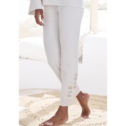 Strickhose ELBSAND, Damen, Gr. 36/38, N-Gr, wei&szlig; (wollwei&szlig;), Feinstrick, Obermaterial: 50% Viskose, 28% Polyester, 22% Nylon, meliert, bequem lang, Hosen, aus weichem Strick, Loungewear