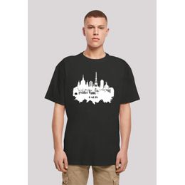T-Shirt F4NT4STIC "PARIS SKYLINE OVERSIZE TEE", Herren, Gr. 4XL, schwarz, Obermaterial: 100% Baumwolle, oversize, Rundhals, ohne B&uuml;ndchen, Shirts T-Shirt, Print