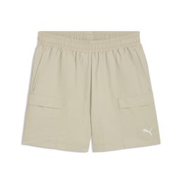 Shorts Puma "WARDROBE ESS Relaxed 6" Cargoshorts Herren", Damen, Gr. L, Normalgr&ouml;&szlig;en, pebble gray beige, Obermaterial: 100% Nylon; Seitentasche &ndash; Oben: 100% Polyester; Seitentasche &ndash; Unten: 100% Nylon; R&uuml;cktaschenbeutel: 100% Polyester, unifarben, relaxed fit, Hosen Shorts