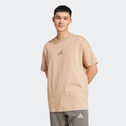 T-Shirt adidas Sportswear "M A SZN T", Herren, Gr. L, warm sandstone, Obermaterial: 100% Baumwolle, normal, Rundhals, Shirts T-Shirt, sportlicher Stil, Kurzarm, ohne Verschluss, aus Baumwolle