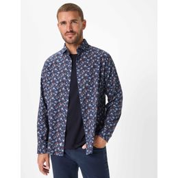 Langarmhemd Brax "Style HAROLD", Herren, Gr. XXL, Normalgr&ouml;&szlig;en, blau (navy), Web, 97% Baumwolle, 3% Elasthan, Hemden