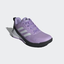 Hallenschuh adidas Performance "NOVAFLIGHT 2 INDOOR", Damen, Gr. 39, schwarz (powder plum, zero metallic, core schwarz), Synthetik, Textil, Schuhe Hallenschuh, Volleyballschuh