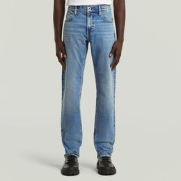 G-Star Raw Straight-Jeans G-STAR "Mosa Straight", Herren, Gr. 31, L&auml;nge 32, faded sea point blau, Denim/Jeans, Obermaterial: 94% Baumwolle, 5% Elastomultiester, 1% Elasthan, straight fit normal, Jeans Straight-Jeans, mit hellen N&auml;hten