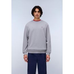 Sweatshirt Napapijri "BALIS CREW SUM 2", Herren, Gr. XL, shark skin hcb, Sweatware, Obermaterial: 100% Baumwolle, loose fit normal, Rundhals, angeschnitten,eingesetzt,&Auml;rmel ohne &Auml;rmelschlitz B&uuml;ndchen, Sweatshirts Sweatshirt, sportlicher Stil, f&uuml;r Sportmode und Sommermode, Loose Fit