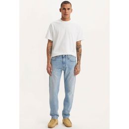 Levi's Tapered-fit-Jeans LEVI'S "502 TAPER", Herren, Gr. 33, L&auml;nge 32, blau (feelin free), Denim/Jeans, Obermaterial: 99% Baumwolle, 1% Elasthan, Basic, loose fit kn&ouml;chellang, Jeans, in elegantem, modernem Stil, Topseller