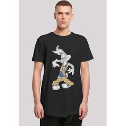 T-Shirt F4NT4STIC "Looney Tunes Bugs Bunny Rapper", Herren, Gr. M, schwarz, Obermaterial: 100% Baumwolle, regular fit, Rundhals, ohne B&uuml;ndchen, Shirts T-Shirt, Print