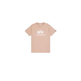 T-Shirt Alpha Industries "Basic T-Shirt BL", Herren, Gr. L, orange (dusty coral), Obermaterial: 100% Baumwolle, Shirts T-Shirt